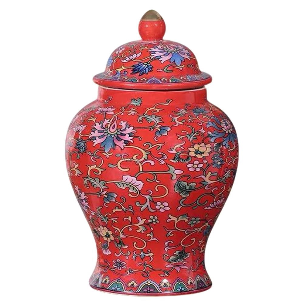 Blue and White Ginger Jar with Lid,Chinoiserie Porcelain Ginger Jars ...