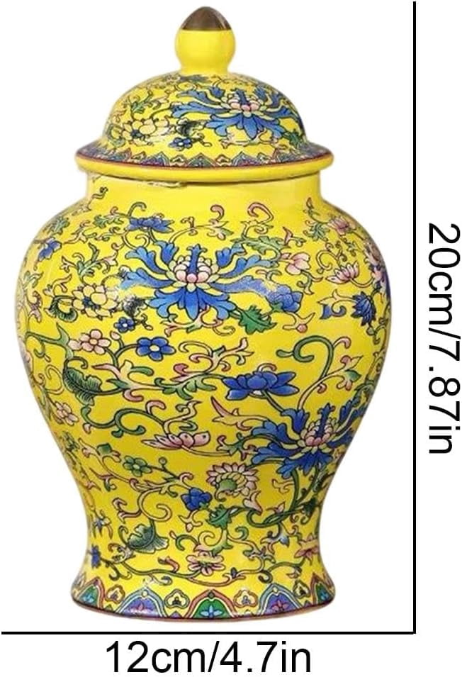 Blue and White Ginger Jar with Lid,Chinoiserie Porcelain Ginger Jars ...