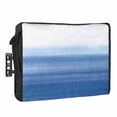 Blue White Gradient Waterproof Outdoor TV Cover, Abstract Ombre Texture ...