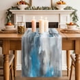Blue White Gray Abstract Table Runner, Watercolor Gradient Modern ...