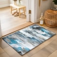 Blue White Gray Abstract Washable Small Entryway Area Rugs 2'x3 ...