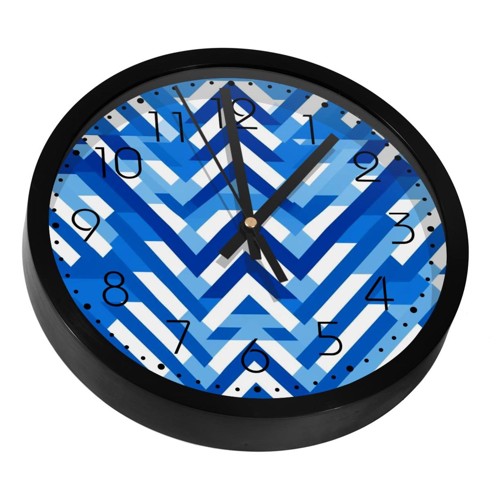 Blue White Israel Flag Silent Wall Clock, Non Ticking Battery Operated ...
