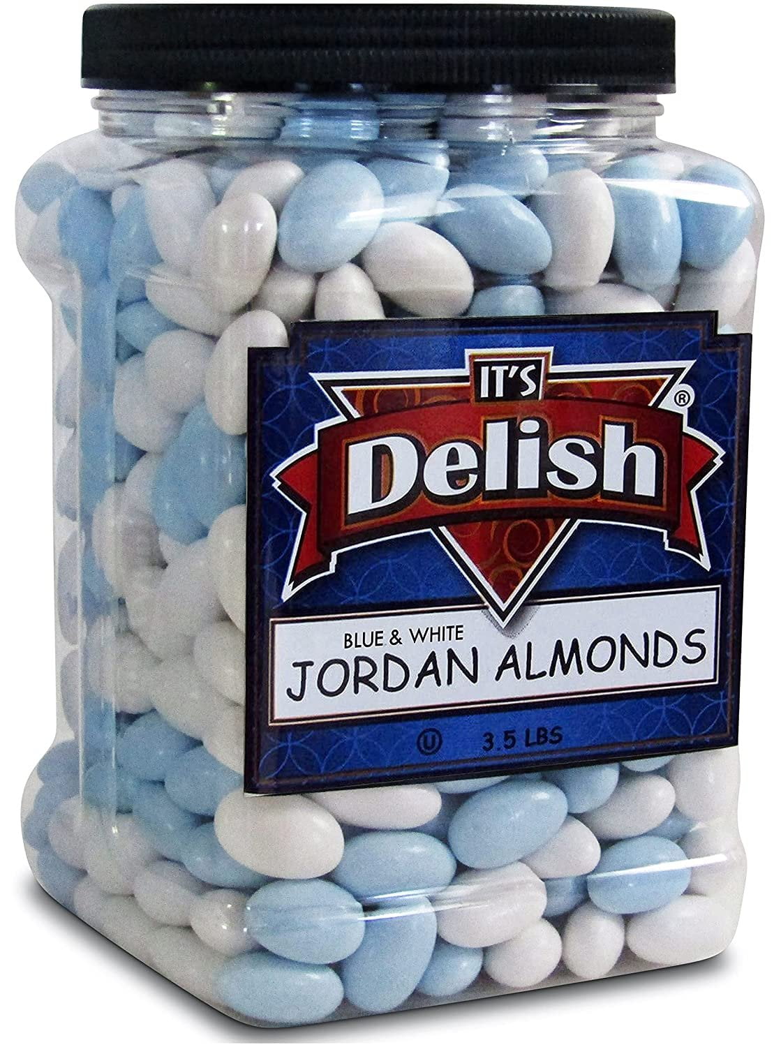 Blue and White Jordan Almonds Mix by Its Delish, 3.5 lbs Jumbo ...