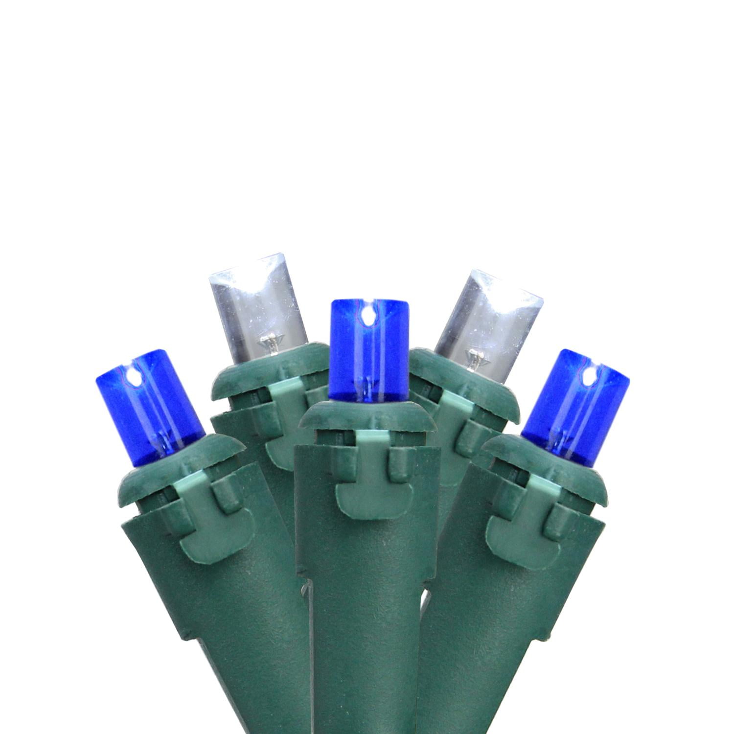 Blue & White LED Wide Angle Christmas Lights - Walmart.com