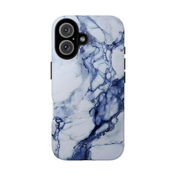 Blue White Marble Phone Case Compatible with iPhone 11 12 13 14 15 16 ...