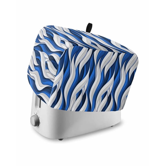 Blue White Moire Small Toaster Cover 2 Slice, Kitchen Appliance Covers ...