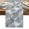 Blue White Ombre Circle Table Runner Modern Abstract Art Green ...