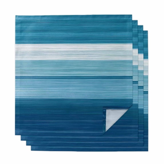 Blue White Ombre Cloth Napkins, Modern Gradient Abstract Aesthetic ...