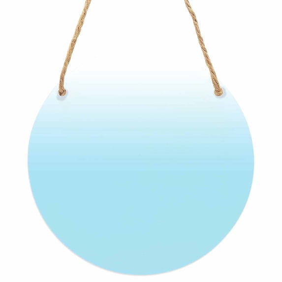 Blue White Ombre Round Front Door Welcome Sign, 7.8 Inch Wall Hanging ...