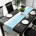 Blue White Ombre Table Runner 48 Inches Long - Gradient Color Modern ...