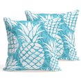 Blue White Pineapple Throw Pillow Covers 20 x 20 Inch Pillow Covers Set ...
