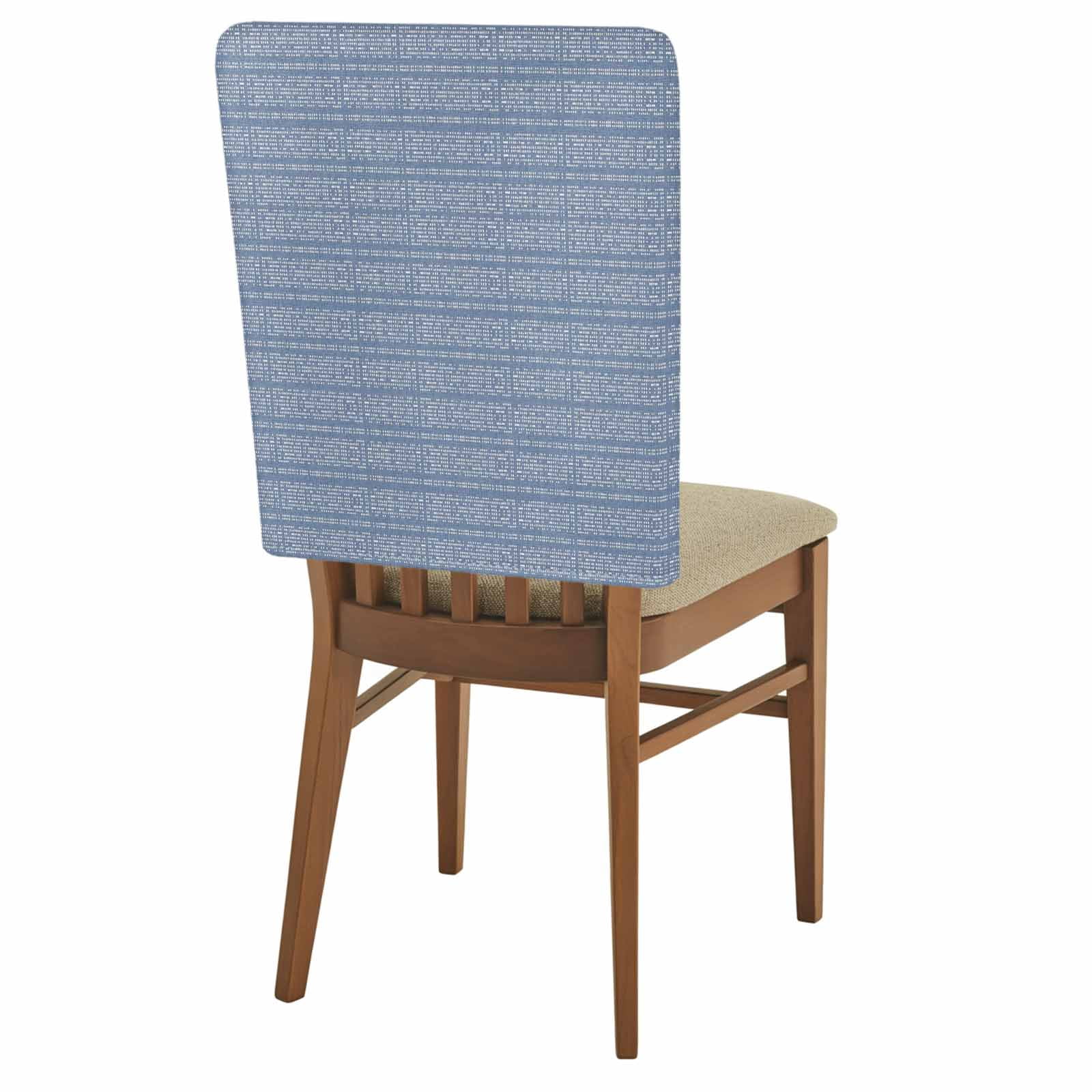 Blue White Pixels Chair Back Covers Set of 8, Modern Contemporary ...