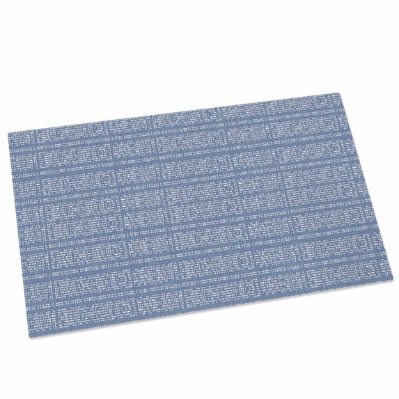 Blue White Pixels Door Mat 20x31.5 Inch Modern Contemporary Abstract ...