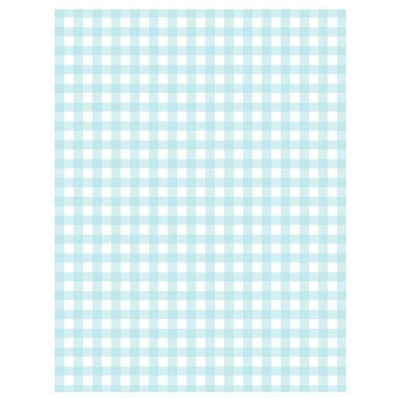 Blue & White Plaid Bingham Pattern Edible Image Photo Cake Topper For ...