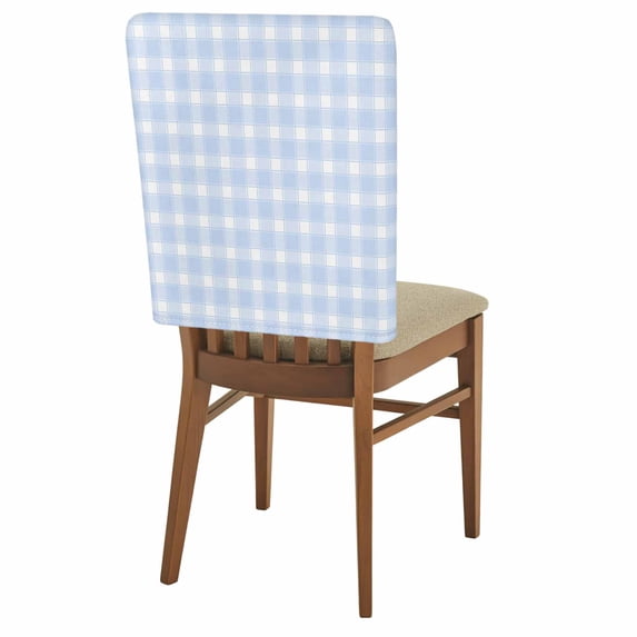 Blue White Plaid Chair Back Covers Set of 8 Farmhouse Rustic Country ...