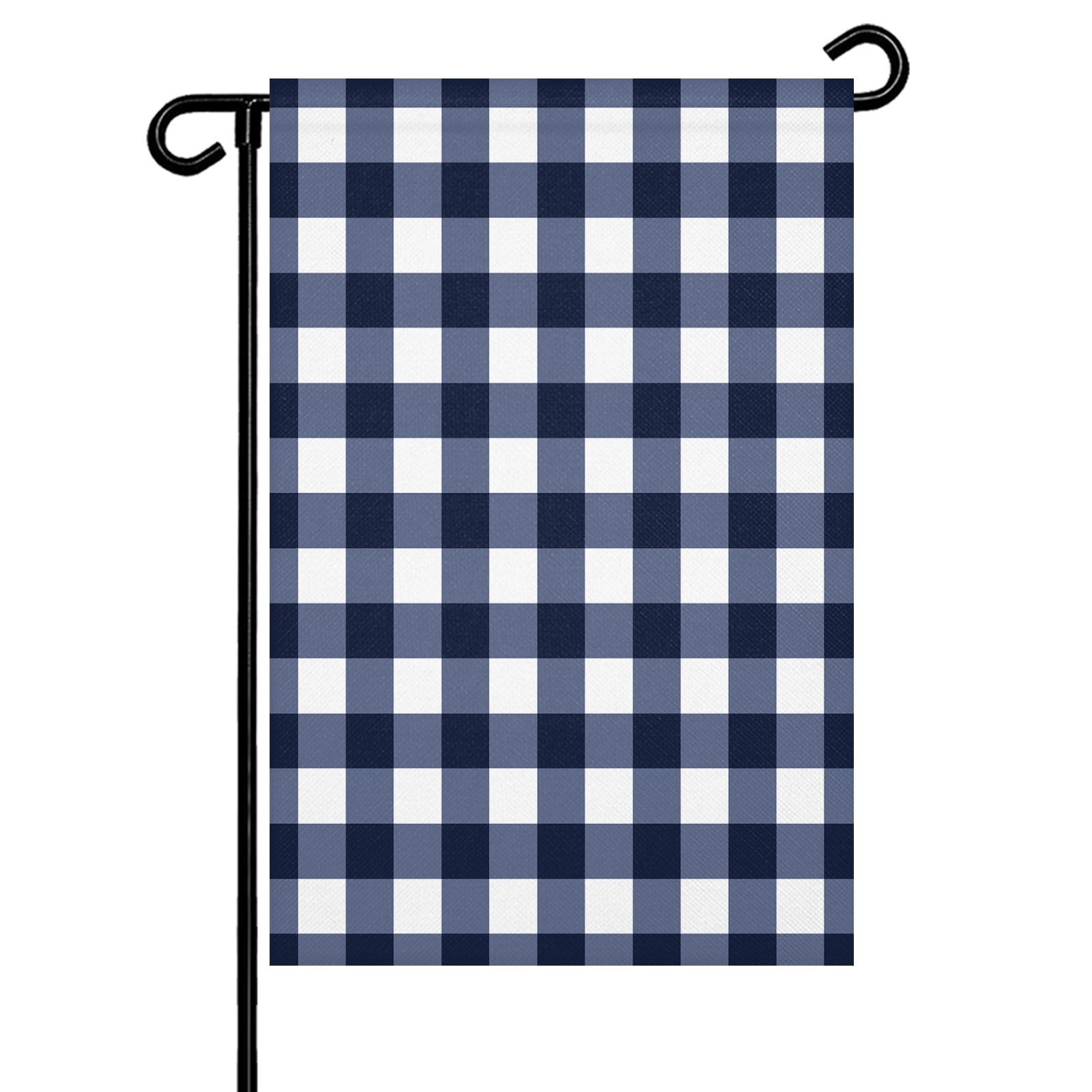 Blue White Plaid Garden Flag 12x18 Inch Country Gradient Blue Line ...