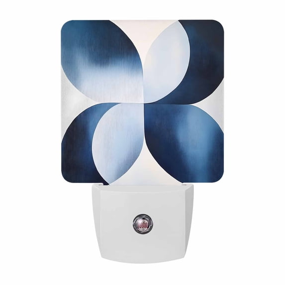 Blue White Plug-in LED Night Lights Gradient Art Auto Dusk-to-Dawn ...