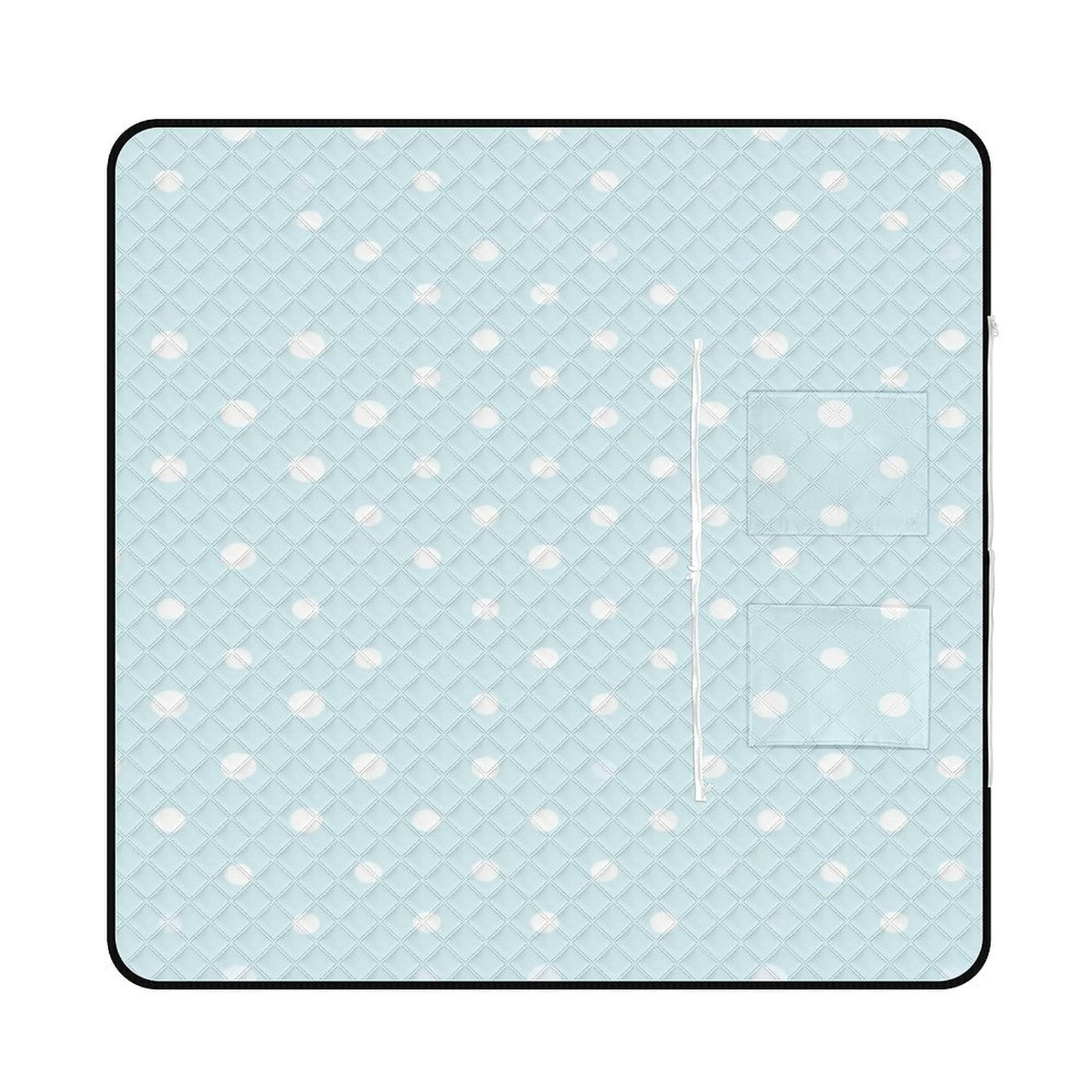 Blue White Polka Dots Beach Mats Outdoor Foldable Camping Mat Anti Tear ...