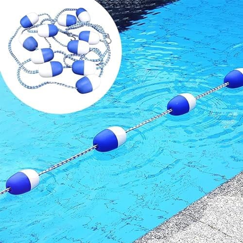 Blue White Pool Safety Divider Rope, 20 to 300ft Long Swimming Pool ...