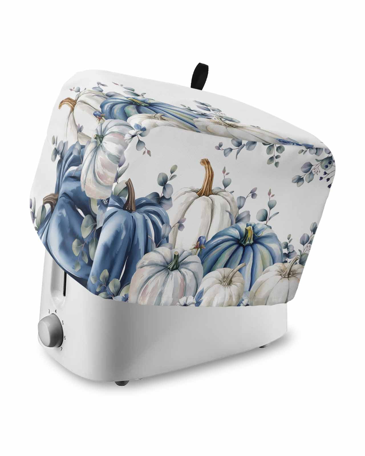 Blue White Pumpkins Toaster Cover 4 Slice, Large Kitchen Appliance ...