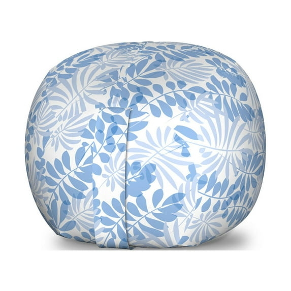 Blue and White Storage Toy Bag Chair, Tender Tropical Design in Blue ...