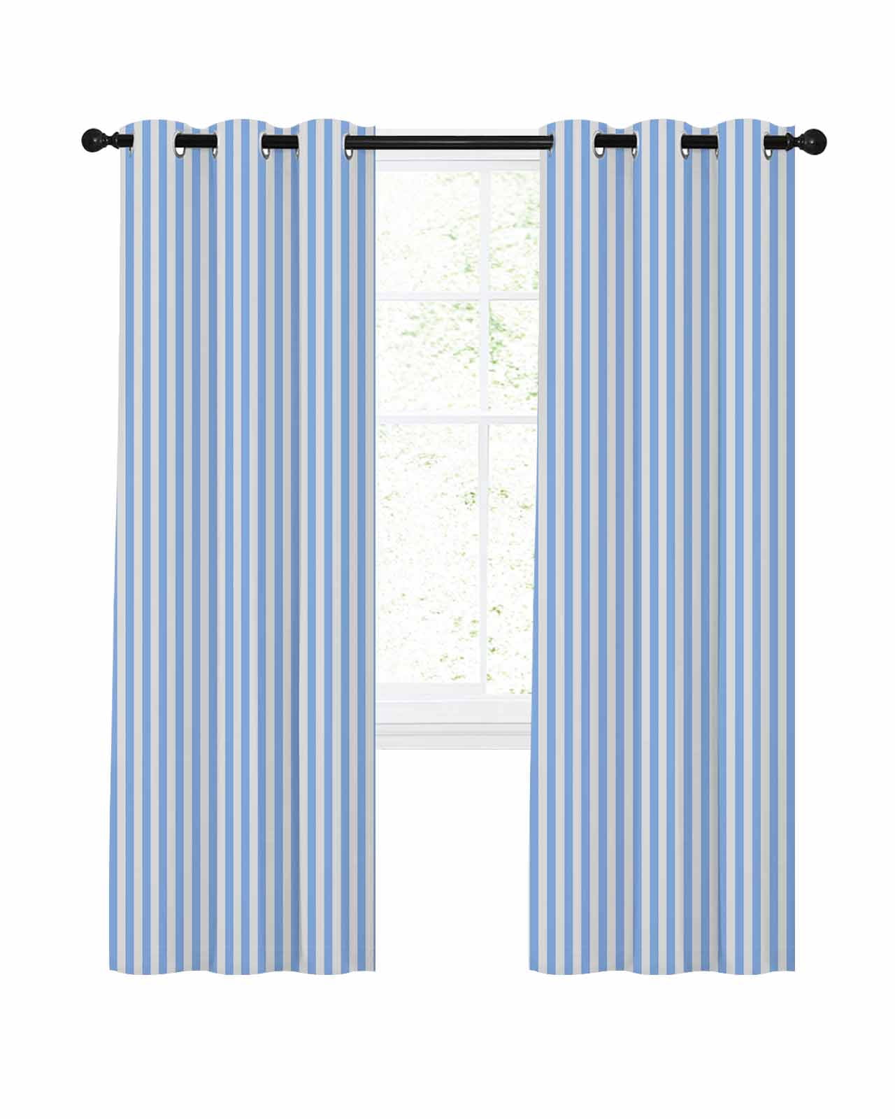Blue And White Blackout Curtains