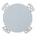 Blue White Stripe Pattern Round Table Cover, Simple Style Light Blue ...
