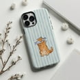 Blue White Stripe Phone Case Vintage Cat Fish Pattern Art 17 11 12 13 ...