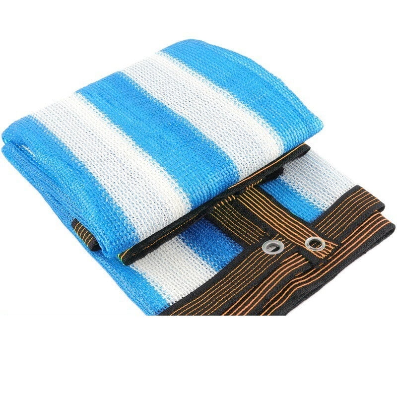 Blue White Stripe Sun Shade Sail Rectangle UV Block Canopy For Patio ...