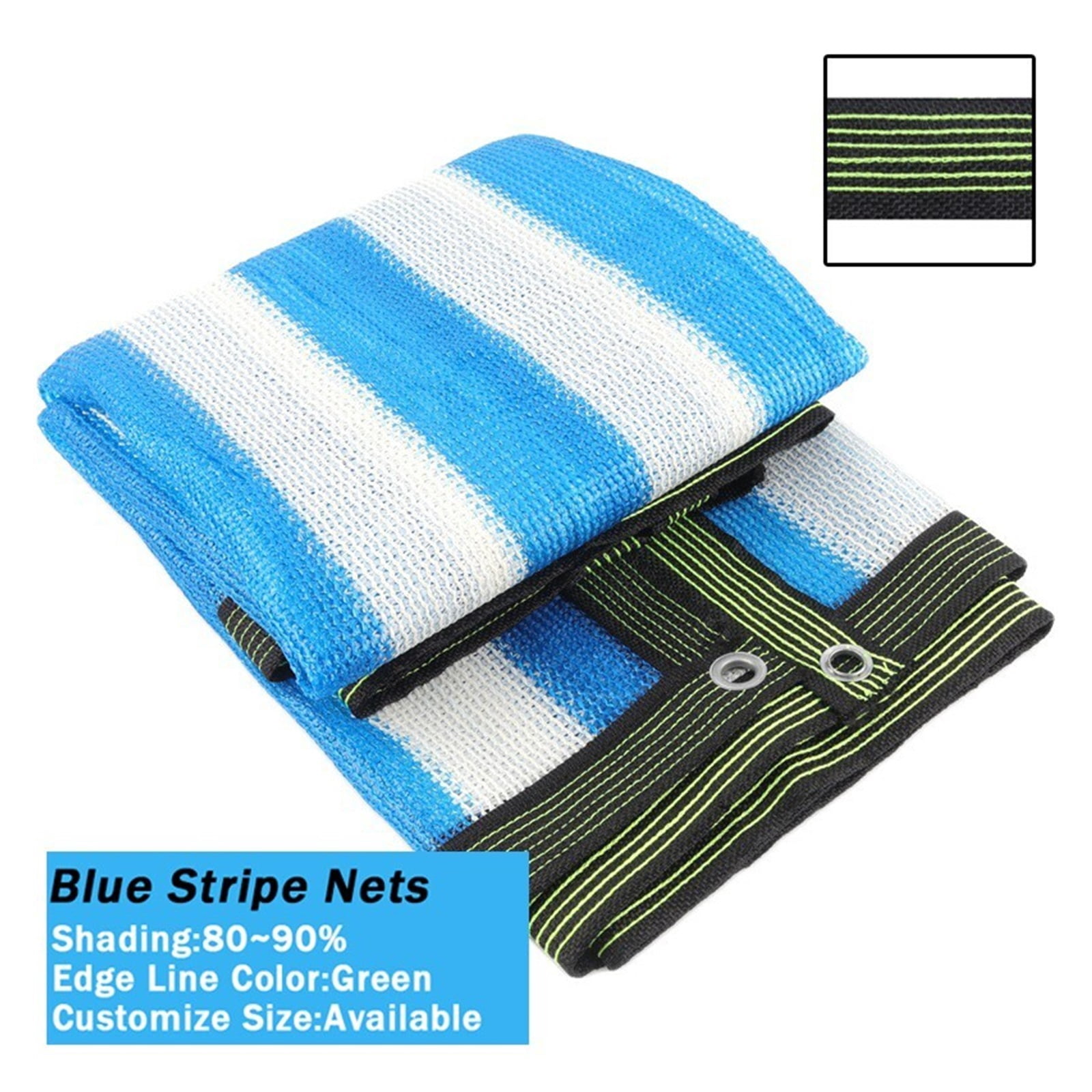 Blue White Stripe Sunshade Nets Fence Privacy Screen Garden Sun Shelter ...