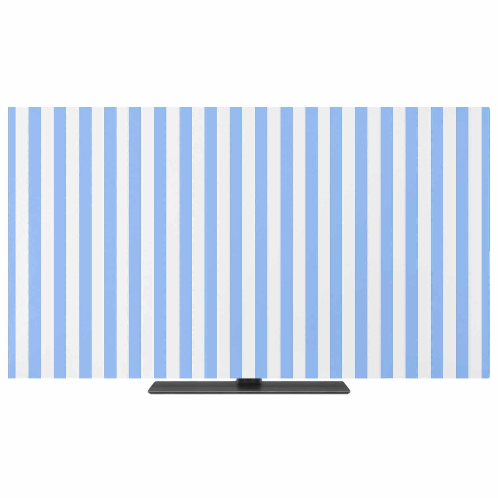 Blue White Stripe TV Dust Cover,Stretchable TV Screen Desktop Computer ...