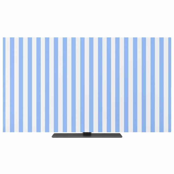 Blue White Stripe TV Dust Cover,Stretchable TV Screen Desktop Computer ...