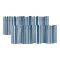 Blue White Stripes 2 Panels Kitchen Valance, Lines Modern Vertical ...