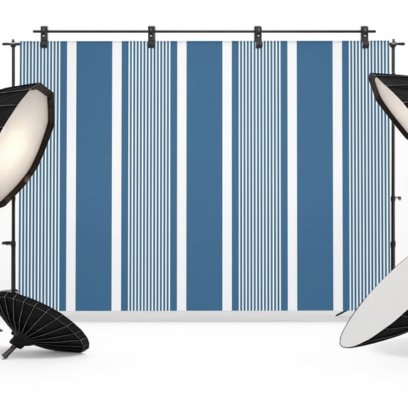 Blue White Stripes Backdrops for Photography, Lines Modern Vertical ...