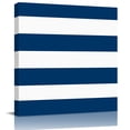 Blue White Stripes Color Block Geometric Canvas Artwork Painting Art ...