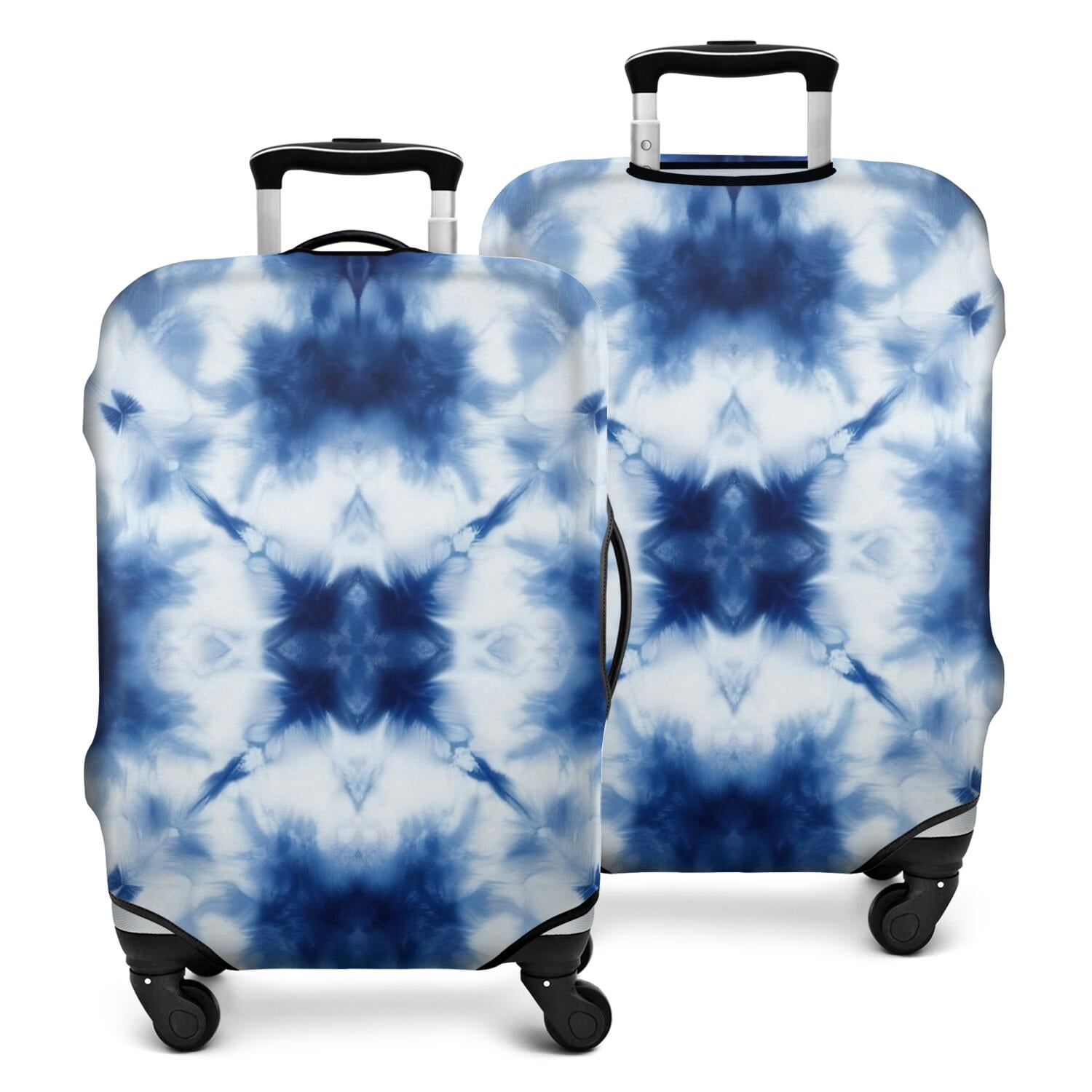 Blue White Tie Dye Mandala Pattern Luggage Cover Fashion Suitcase Cover ...