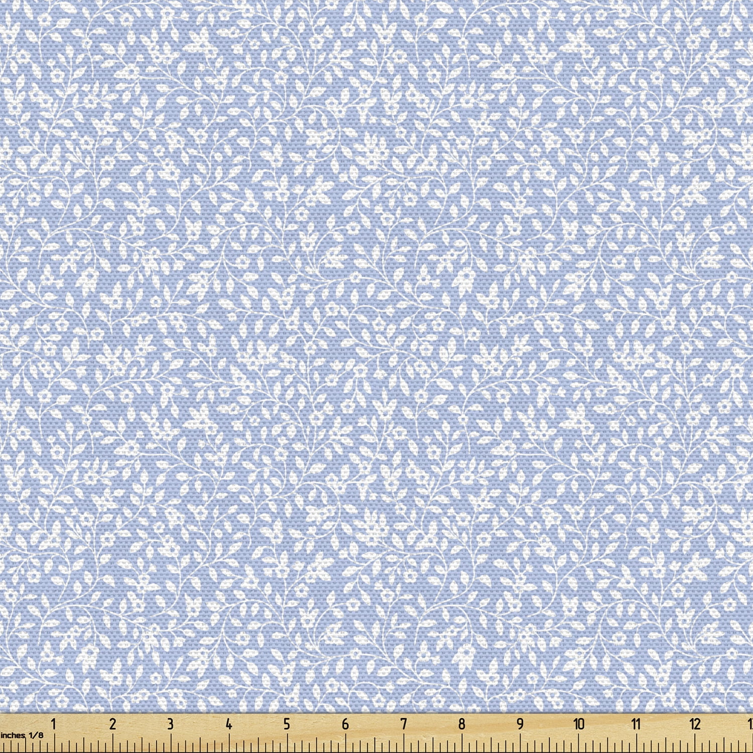 Ambesonne Blue White Fabric by the Yard Upholstery, Country Style, 3 ...
