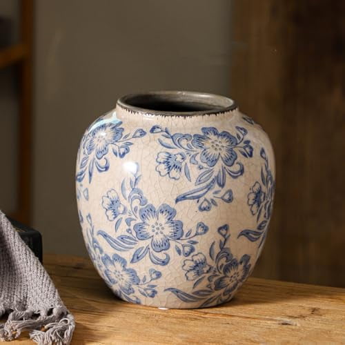Blue and White Vases, Ceramic vases for Home Decor, Farmhouse Flower ...