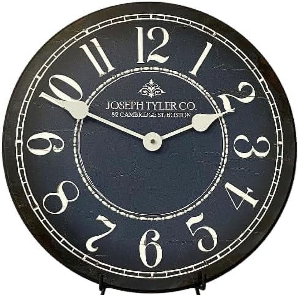 Blue & White Wall Clock | Ultra Quiet Quartz Mechanism | Hand Made in ...