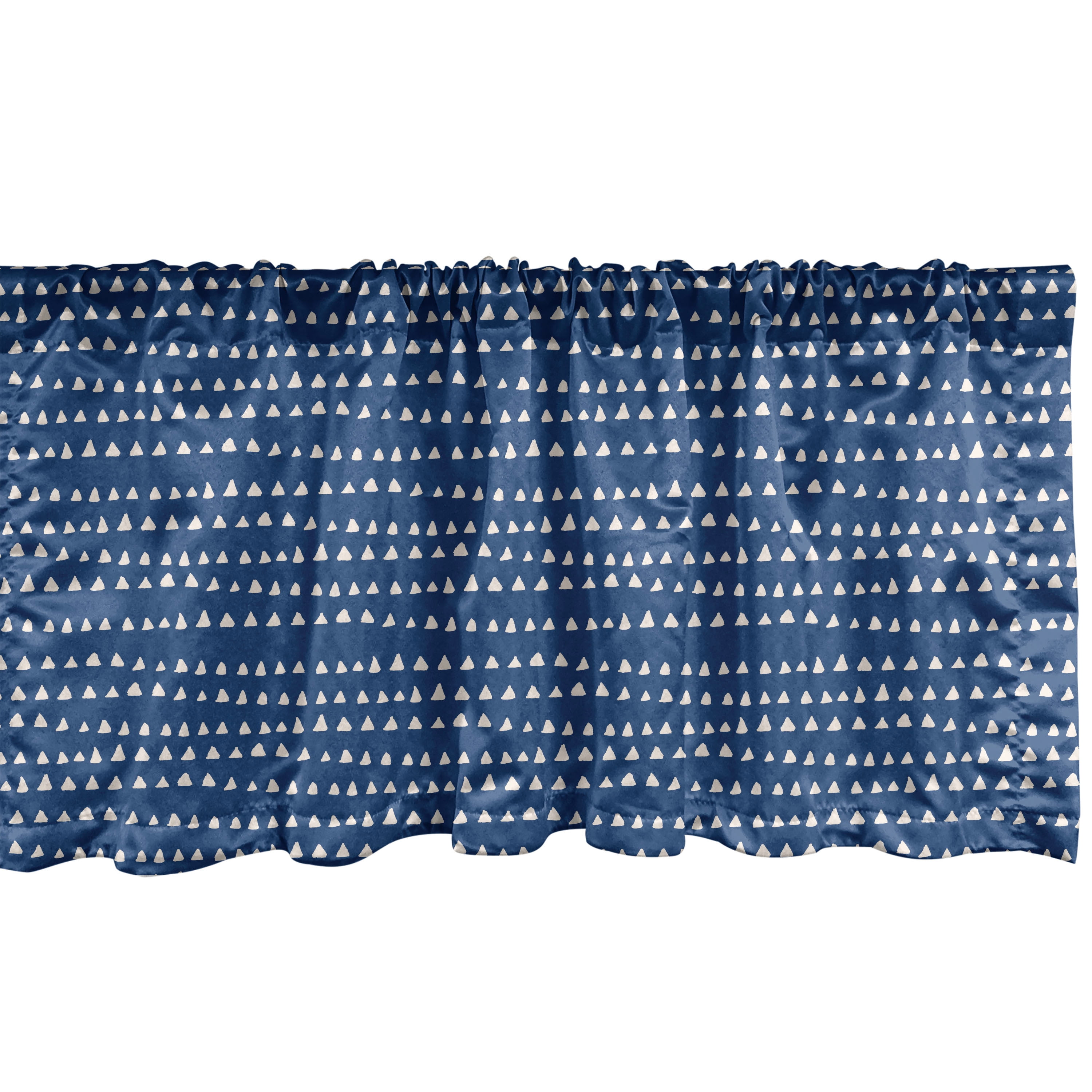Ambesonne Blue White Valance Pack of 2, Minimal Triangles, 54"X18 ...