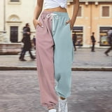 Blue Wide Leg Sweatpants Women Fashion Women's Loose Breathable Color ...