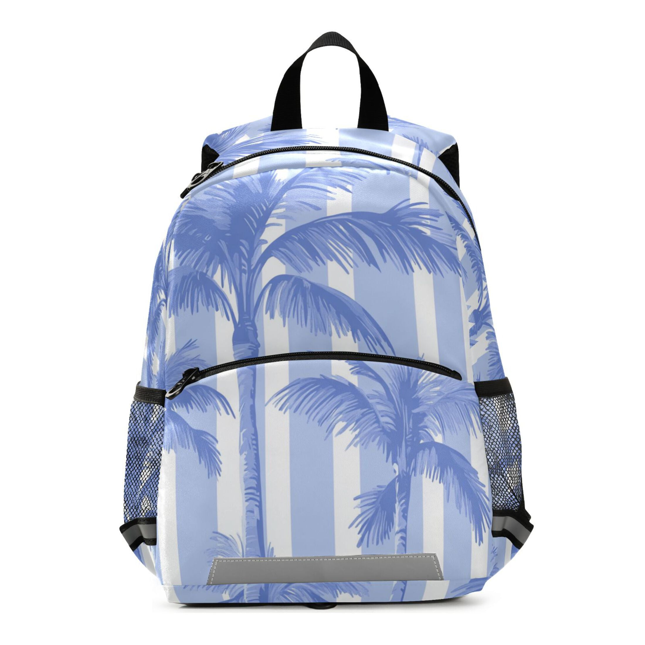 Blue Wide Stripes Coconut Trees Toddler Backpack Kids' Schoolbag ...