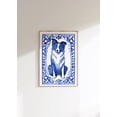 Blue Willow Border Collie Delft Blue Dog Portrait Coastal Decoration ...