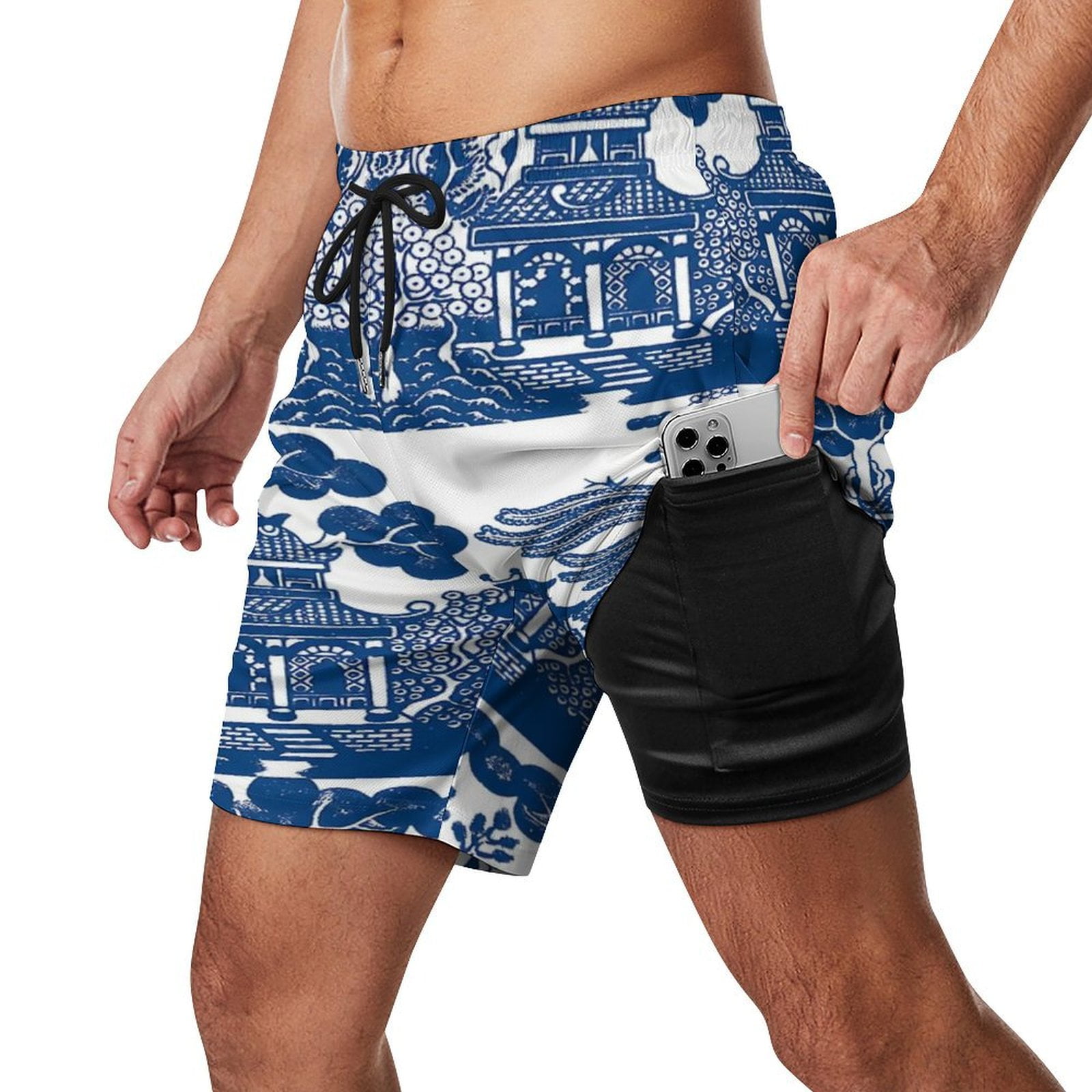 Blue Willow Chinoiserie Blue And White Porcelain Inspiration Quick Dry ...