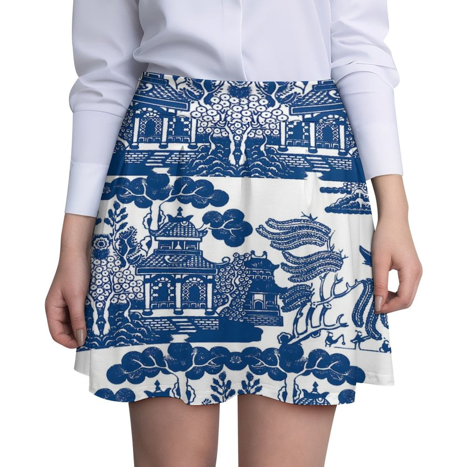 Blue Willow Chinoiserie Blue And White Porcelain Inspiration Women's ...