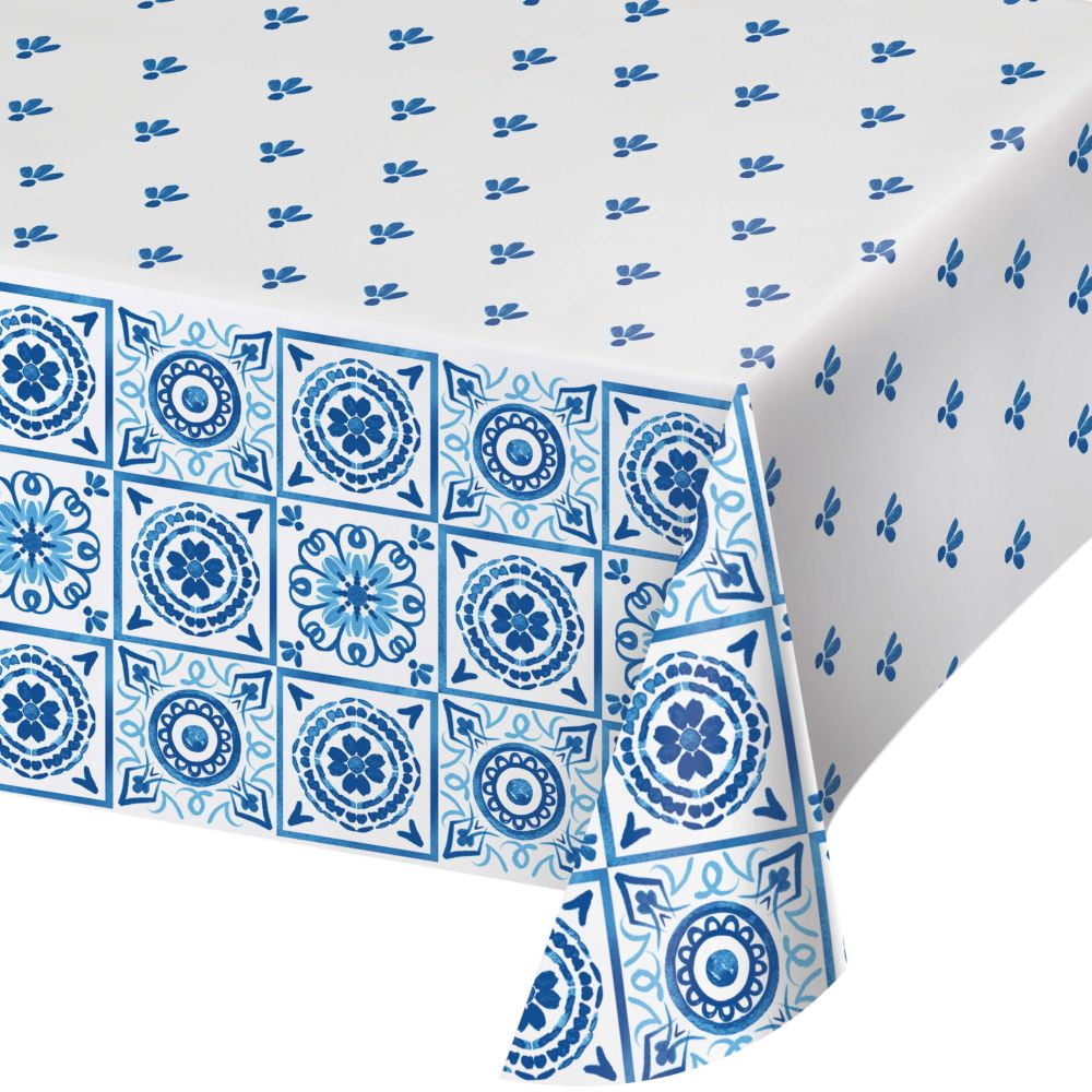 Blue Willow Paper Tablecloth - Walmart.com