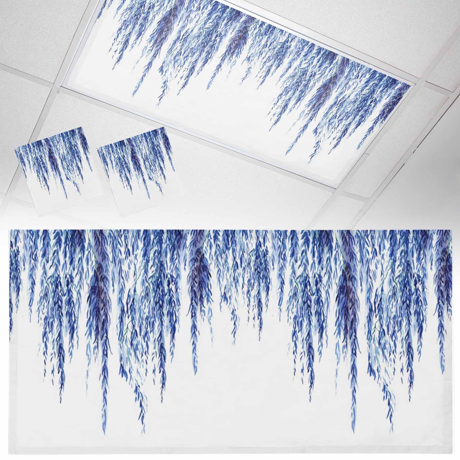 Blue Willows Fluorescent Light Covers Watercolor Spring Falling Blue ...