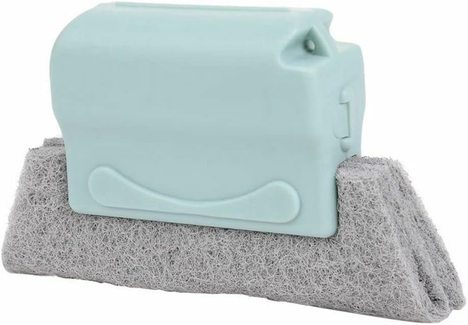 Blue Window Door Track Cleaning Brush Gap Groove Sliding Dust Cleaner ...