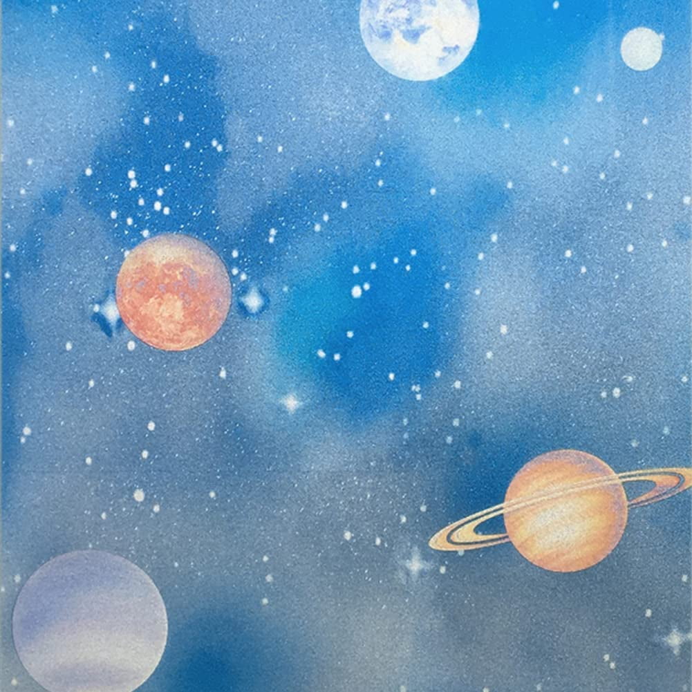 Blue Window Privacy Film - Stained Glass Door Cling | Decorative Galaxy ...