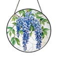 Blue Wisteria Glass Style Suncatcher – Decorative Floral Window Art ...